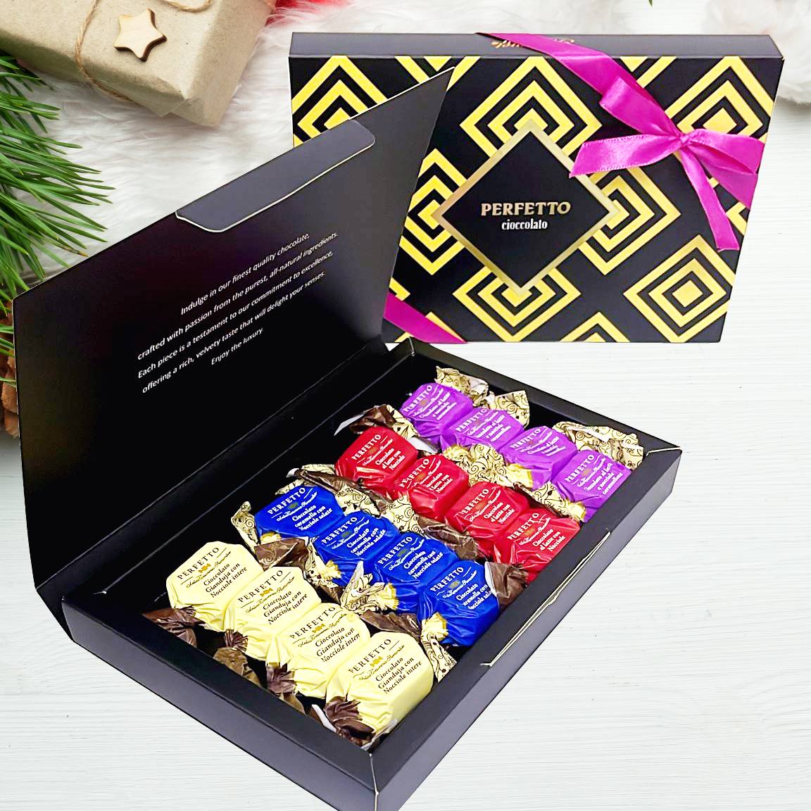 Assorted Chocolate Pralines in Gift Box 16pcs – Gourmet Grocery ...