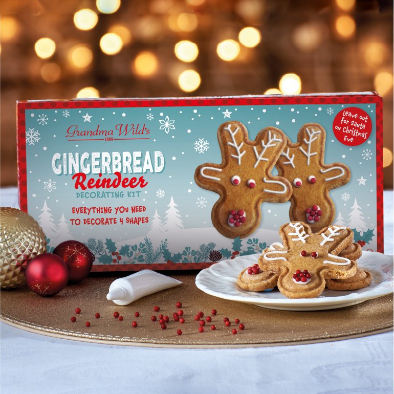 Grandma Wild's Gingerbread Reindeer Decorating Kit 99g [1770] – Gourmet ...