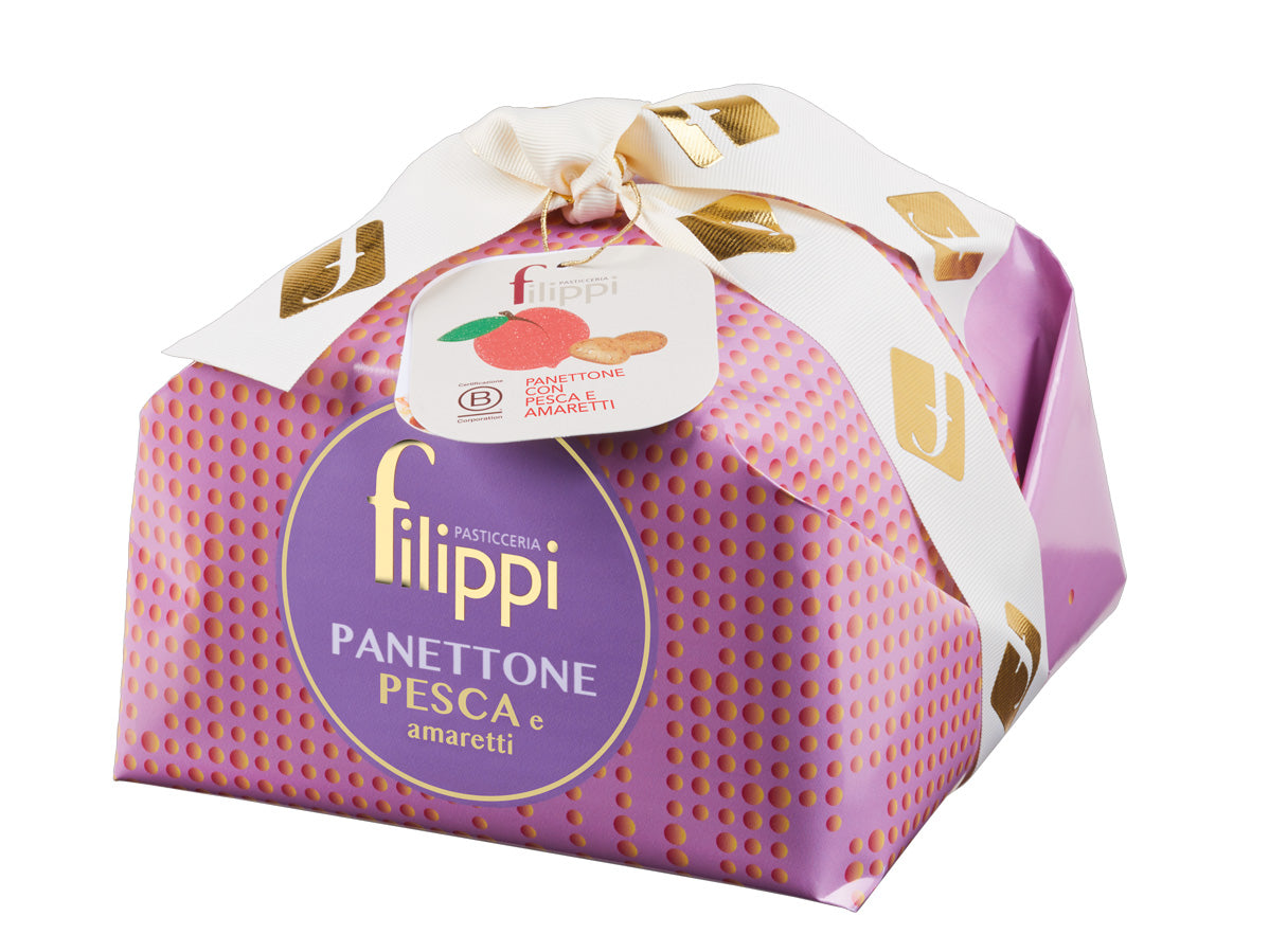 Filippi Panettone with Candied Peach and Macaroons 500g – Gourmet ...