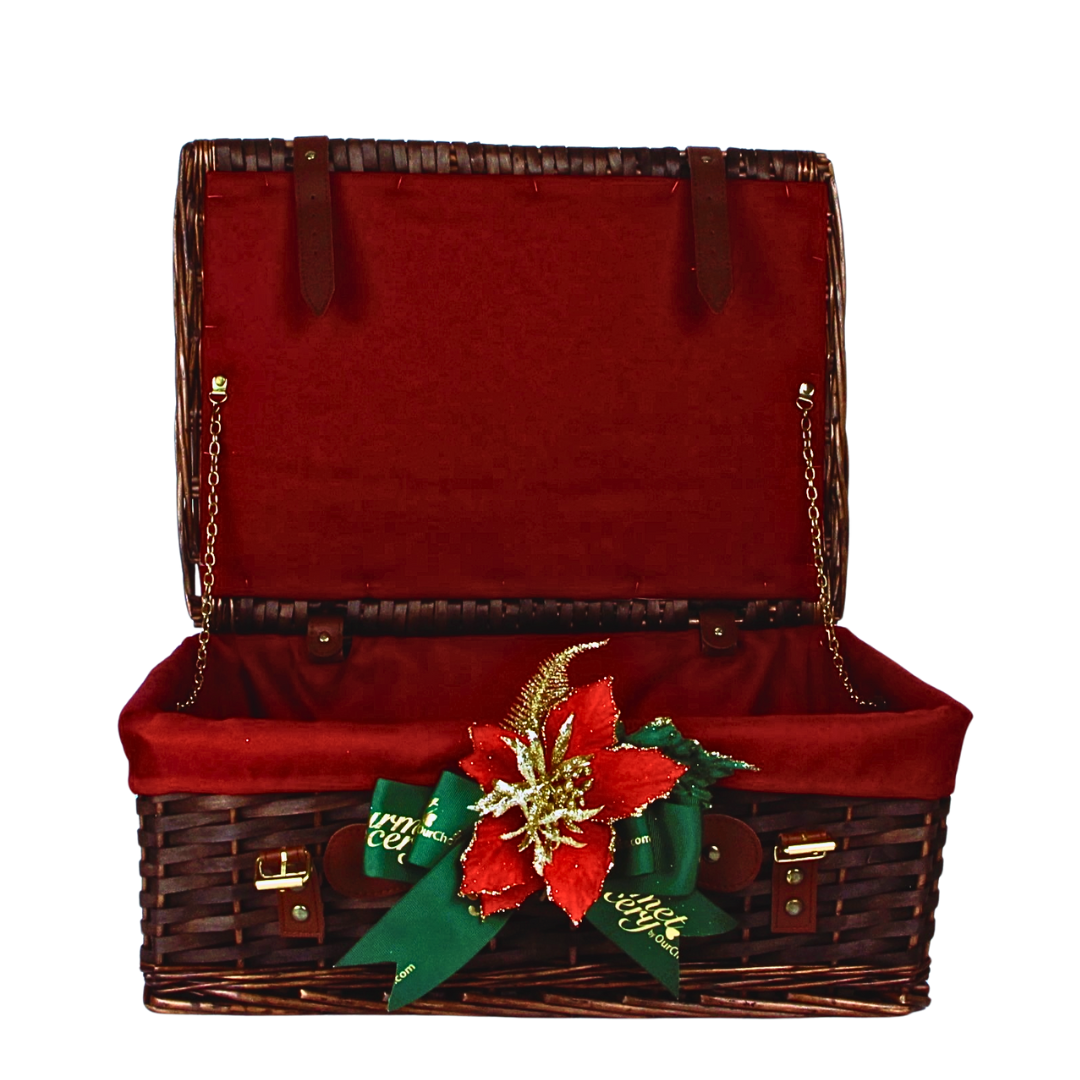 Dark Brown Willow Chest with Red Cloth [Extra Large] * 20-30 Items 43c ...