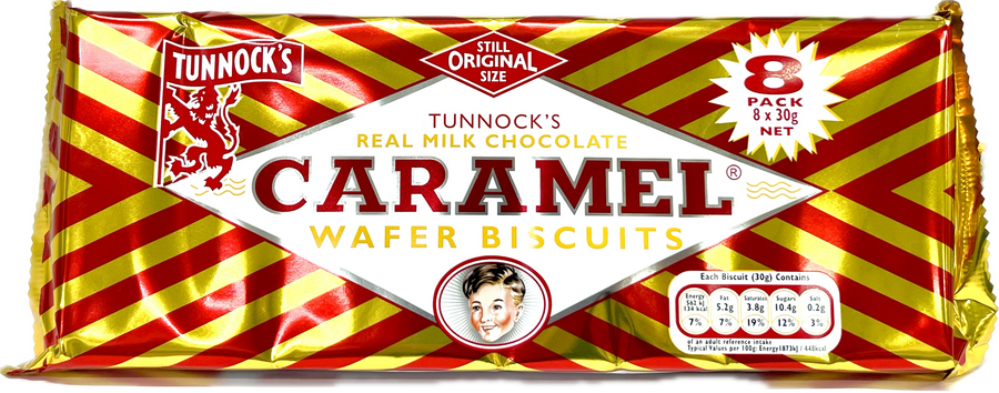 Tunnocks Caramel Wafers Biscuits 8 x 30g – Gourmet Grocery OurChoice ...